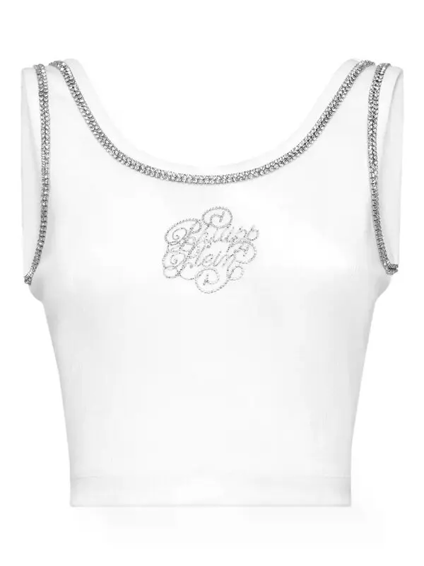 Philipp Plein Crystal-embellished Tank Top - White