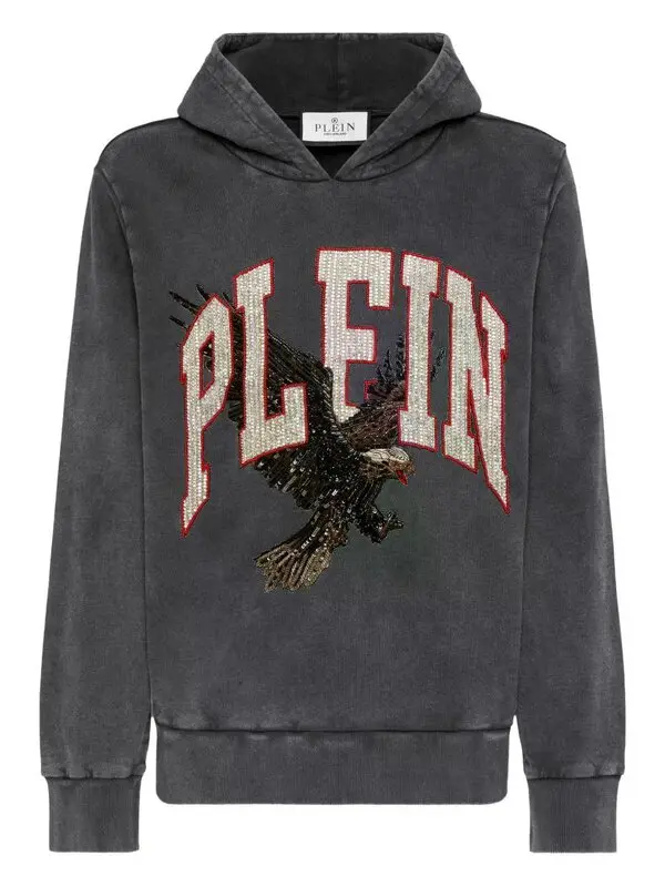 Philipp Plein Eagle-motif Hoodie - Black