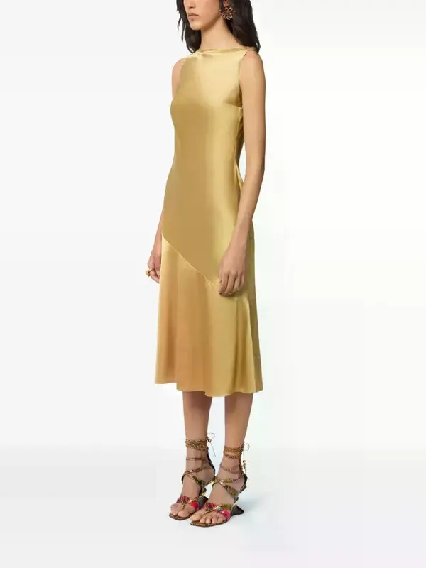 Nina Ricci Open-back Midi Dress - Yellow