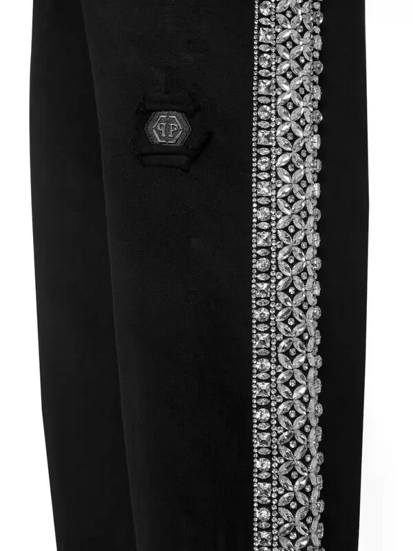 Philipp Plein Crystal-embellished Track Pants