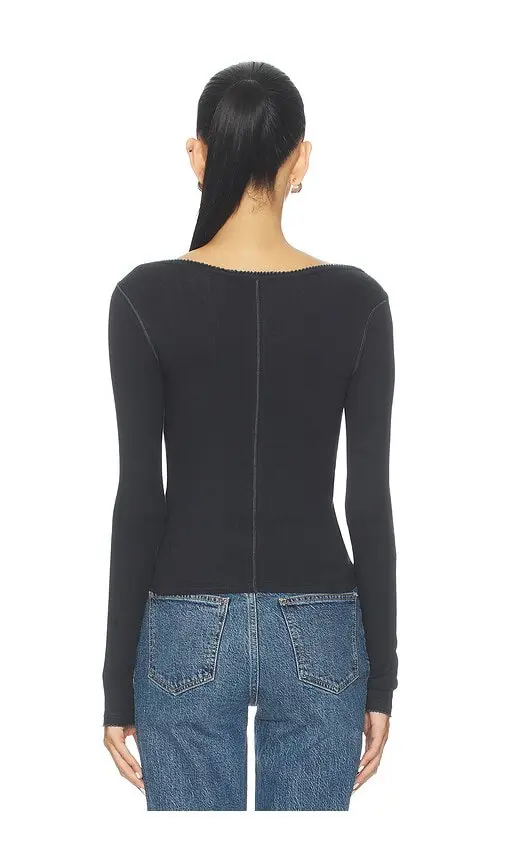 Free People End Game Pointelle Long Sleeve Top