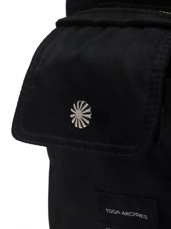 Toga Appliqué-detail Messenger Bag - Black