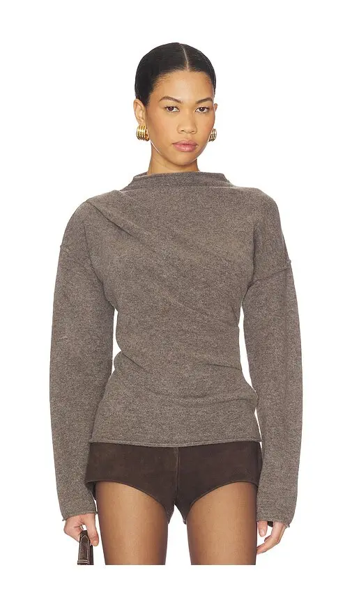 Helmut Lang Slouchy Crew Top - Grey