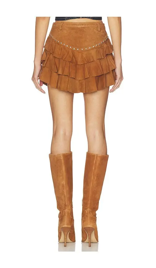 UNDERSTATED LEATHER X Revolve Frill Mini Skirt