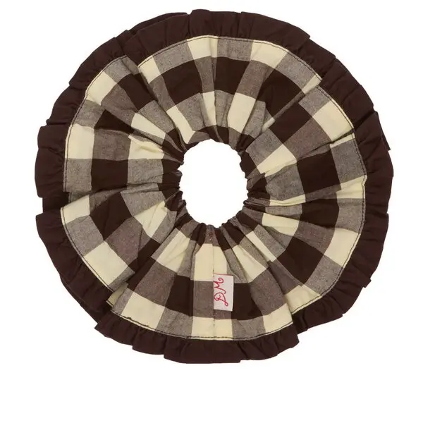 DAMSON MADDER Frill Edge Scrunchie - Butter