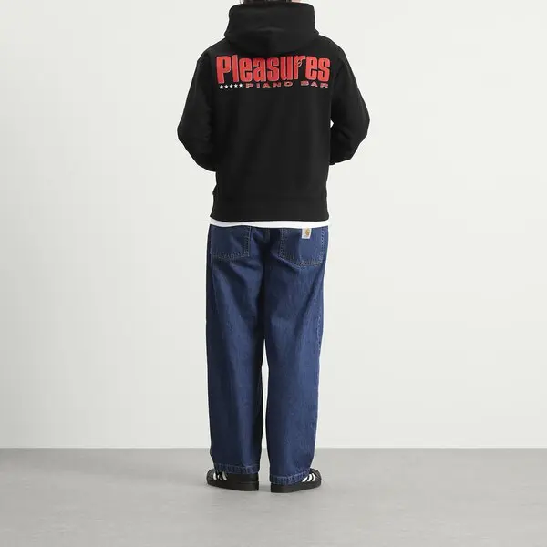 PLEASURES Piano Bar Zip Hoodie - Black
