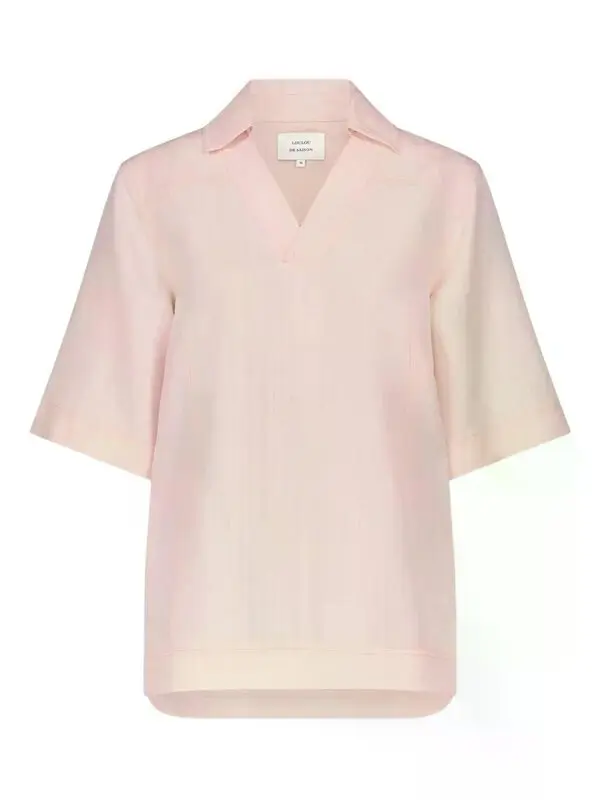 Loulou De Saison Ermo Open Neck Top - Pink