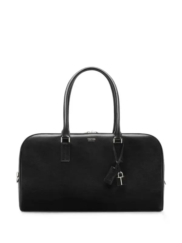 TOM FORD Leather Zipped Tote Bag - Black