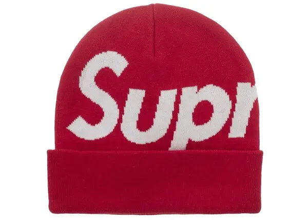 Supreme Big Logo Beanie - Red