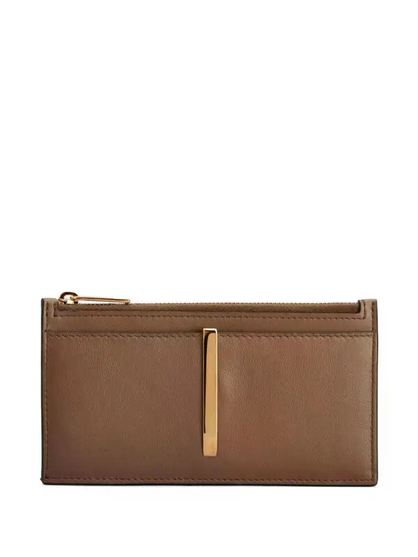 TOD'S Zip Card Holder - Brown