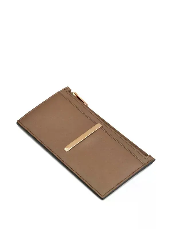 TOD'S Zip Card Holder - Brown