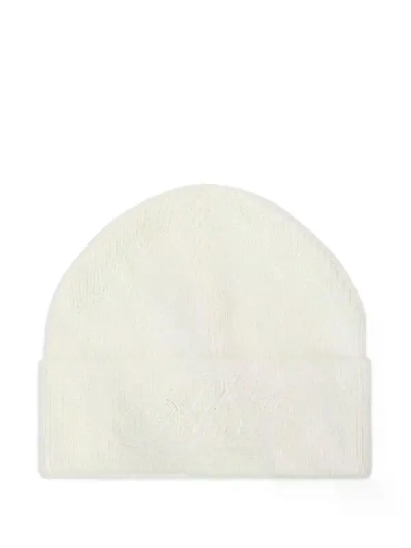 Philipp Plein Embroidered Beanie - White