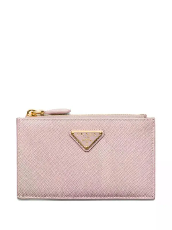 Prada Saffiano Leather Card Holder - Pink