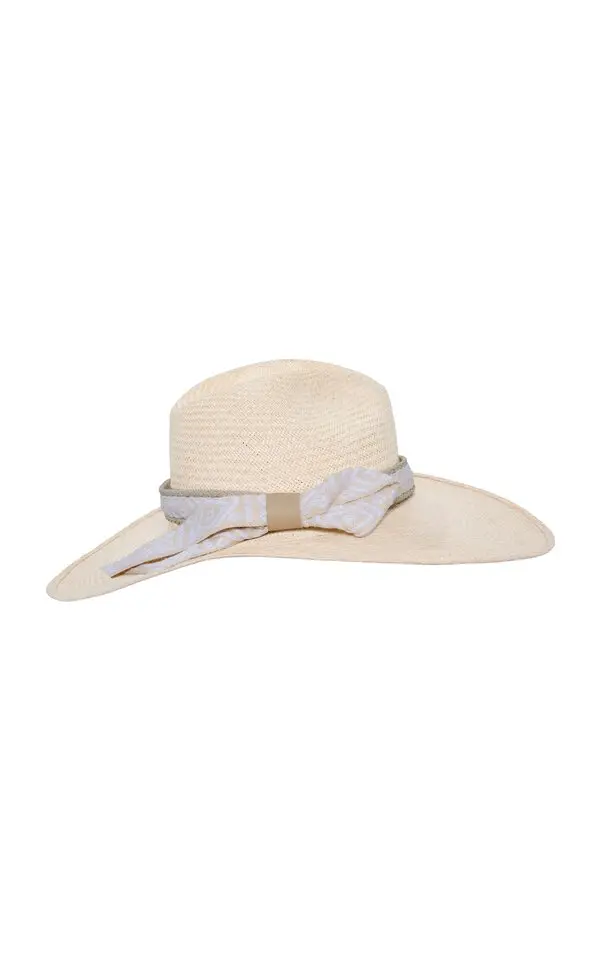 Johanna Ortiz Coastal Ballet Palm Sun Hat - White