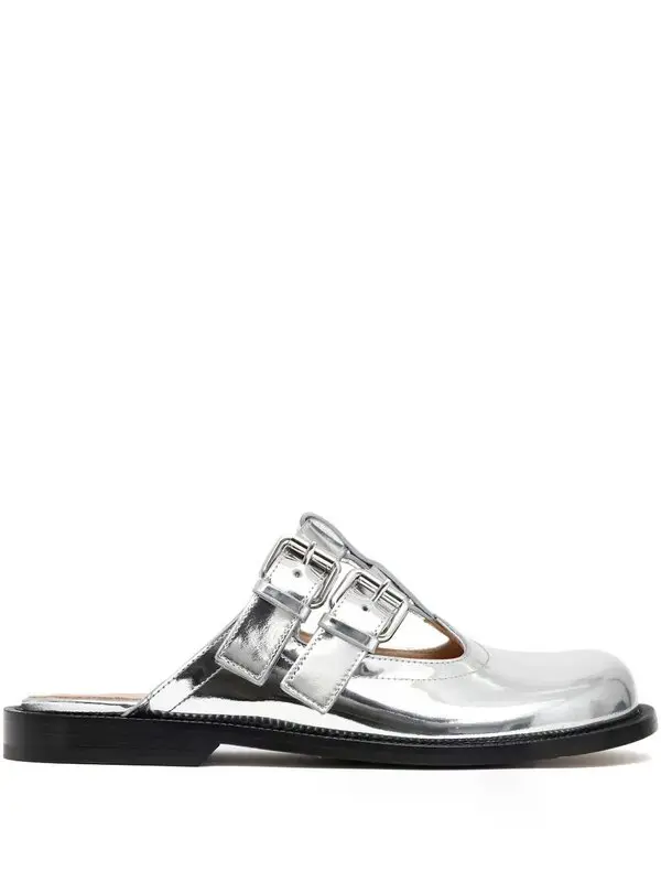 Loewe Campo Mules - Silver