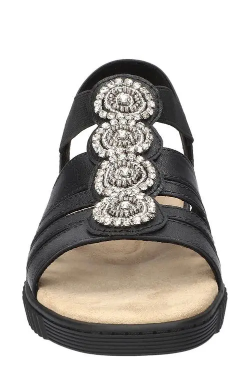 EASY WORKS BY EASY STREET Samira Embellished Sandal - Black