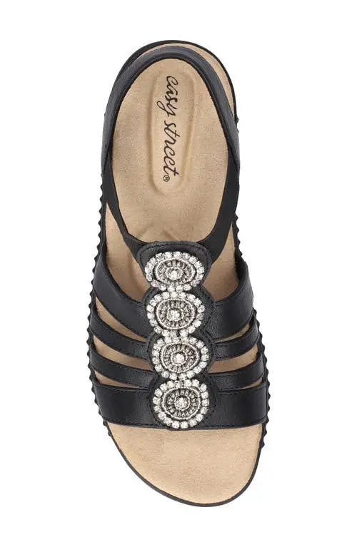 EASY WORKS BY EASY STREET Samira Embellished Sandal - Black