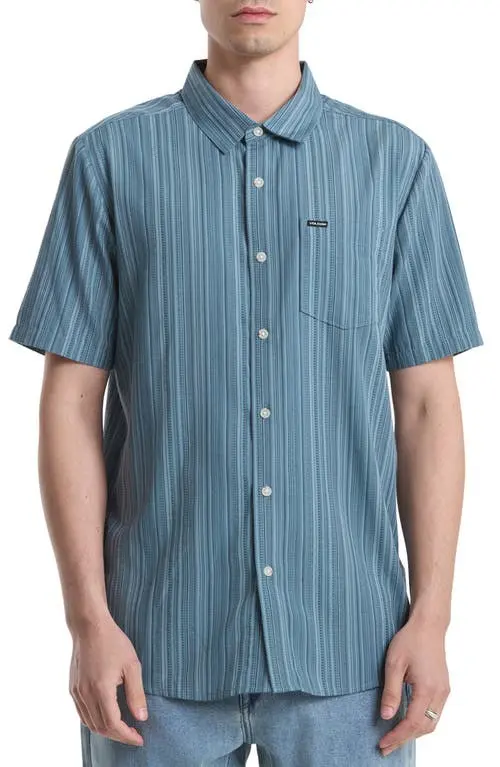 Volcom Jahstripe Short Sleeve Button-up Shirt - Tw0