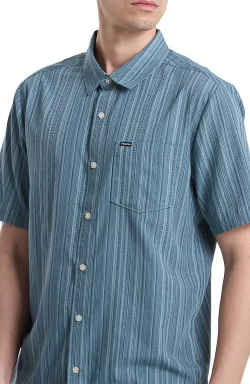 Volcom Jahstripe Short Sleeve Button-up Shirt - Tw0