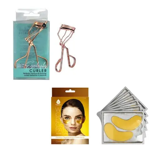 PURSONIC Eye Gel Patches & Salon Eyelash Curler - Yellow