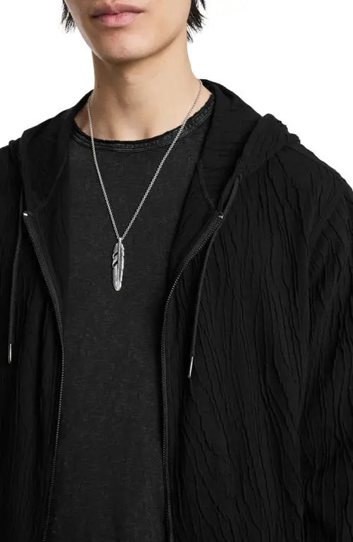 John Varvatos Ihsan Full Zip Hoodie - Black