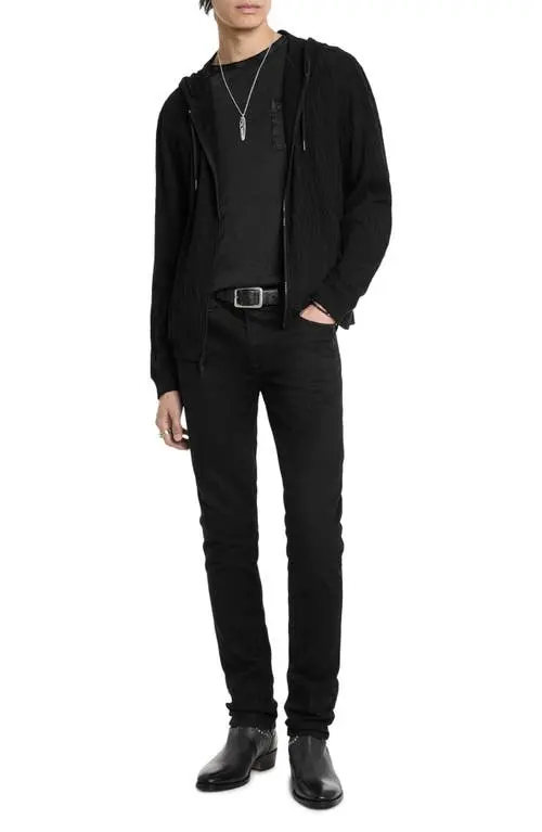 John Varvatos Ihsan Full Zip Hoodie - Black