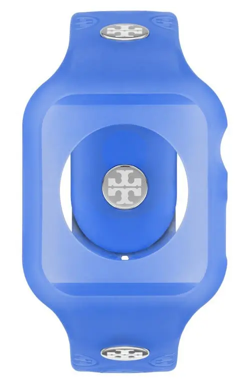 Tory Burch T Monogram Silicone 41mm Apple Watch® Band - Blue