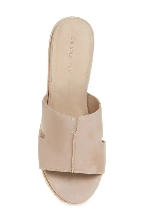 CHOCOLAT BLU Willena Espadrille Platform Sandal - Taupe Leather