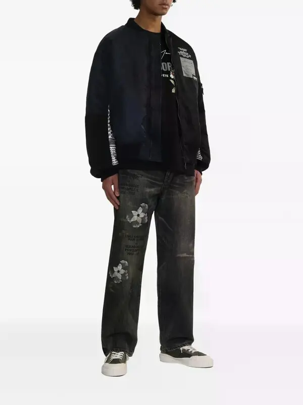 Yohji Yamamoto Contrast-sleeve Bomber Jacket