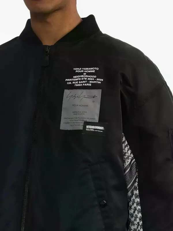Yohji Yamamoto Contrast-sleeve Bomber Jacket