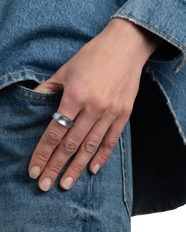 Alexis Bittar Lucite Tapered Ring - Steel Blue