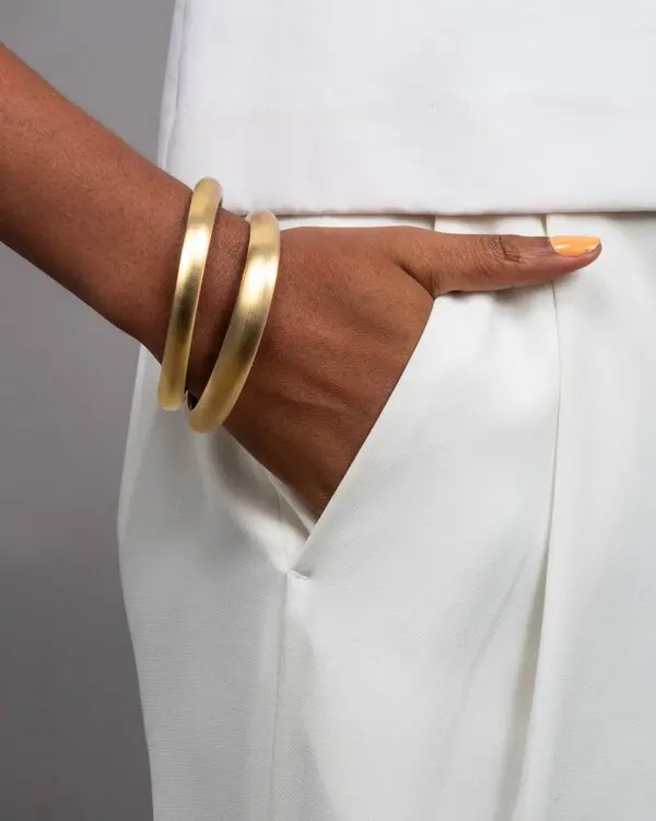 Alexis Bittar Lucite Skinny Bangle Bracelet - Gold