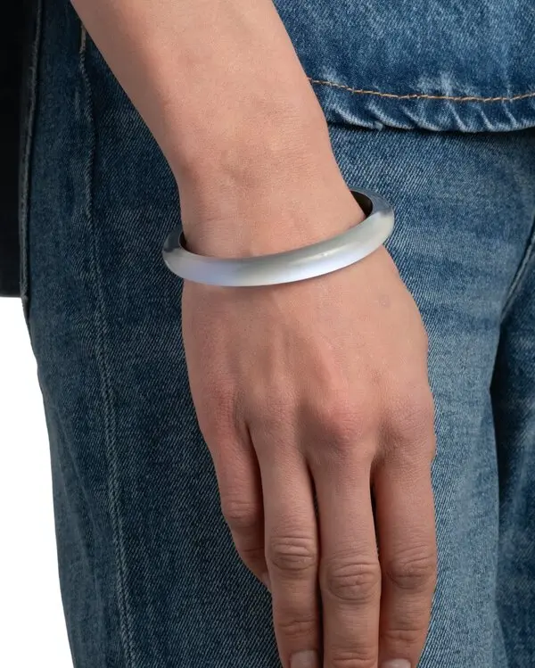 Alexis Bittar Lucite Skinny Bangle Bracelet - White Opal