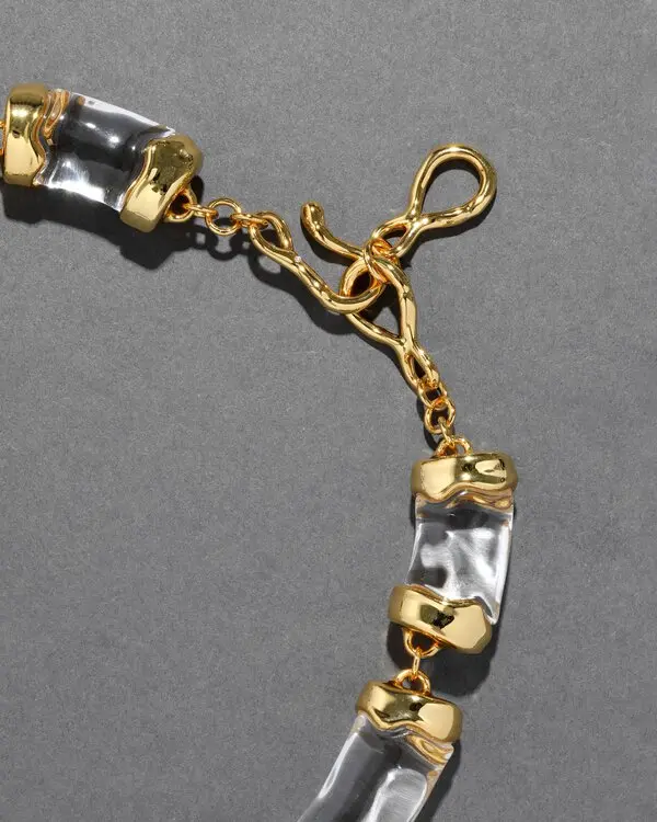 Alexis Bittar Liquid Lucite Pillow Link Necklace