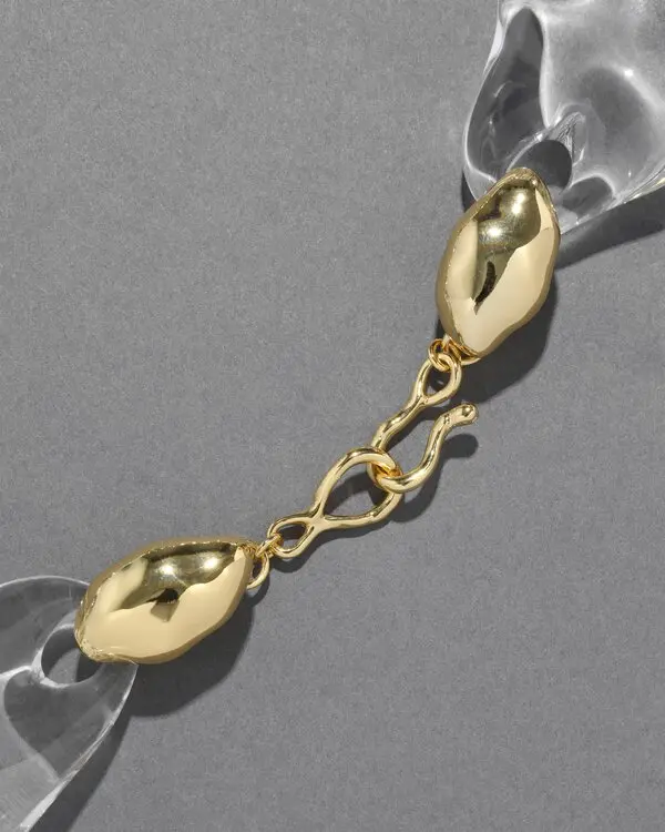 Alexis Bittar Liquid Lucite Pebble Necklace - Gold