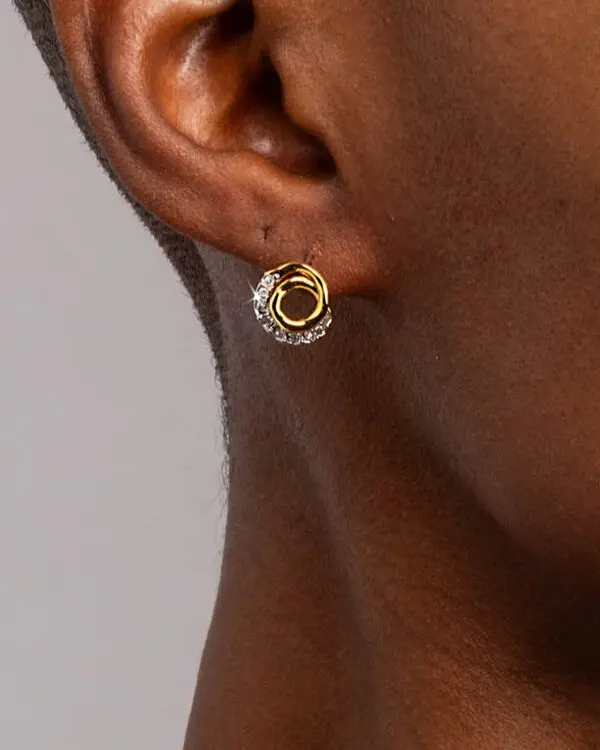 Alexis Bittar Solanales Spiral Stud Earrings - Gold