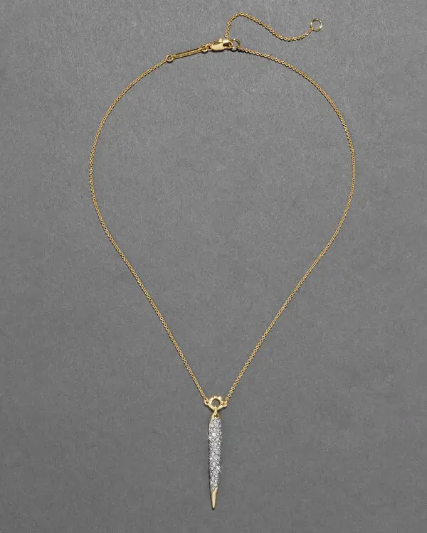 Alexis Bittar Solanales Crystal Spear Necklace - Gold