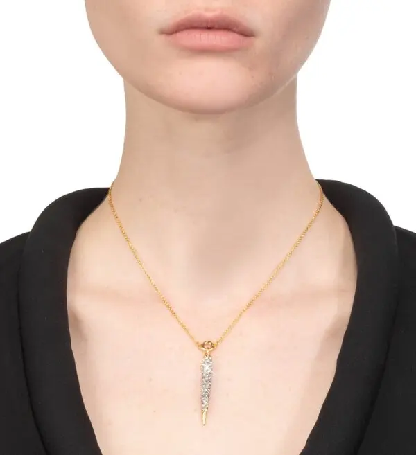 Alexis Bittar Solanales Crystal Spear Necklace - Gold