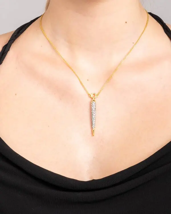 Alexis Bittar Solanales Crystal Spear Necklace - Gold