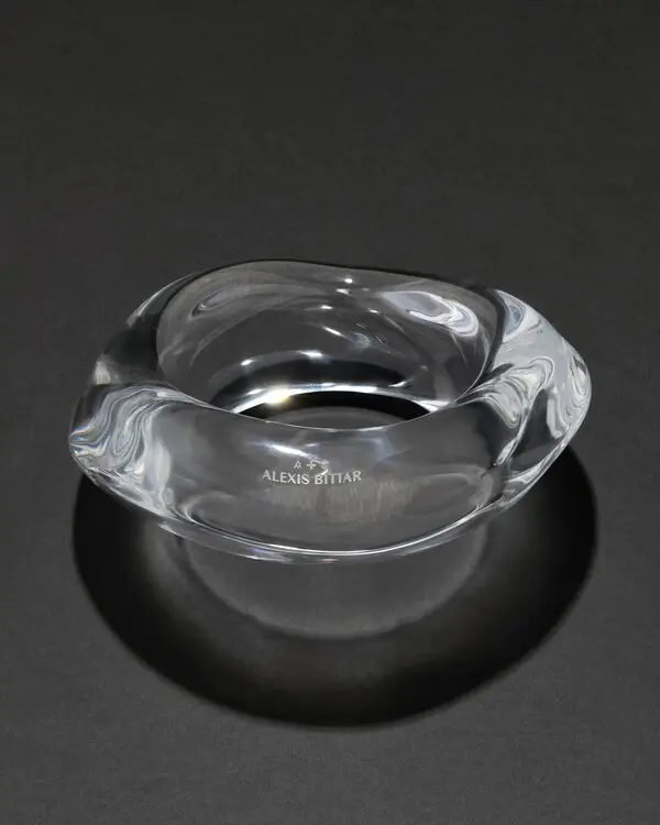 Alexis Bittar Liquid Lucite Wavy Bangle Bracelet - Clear