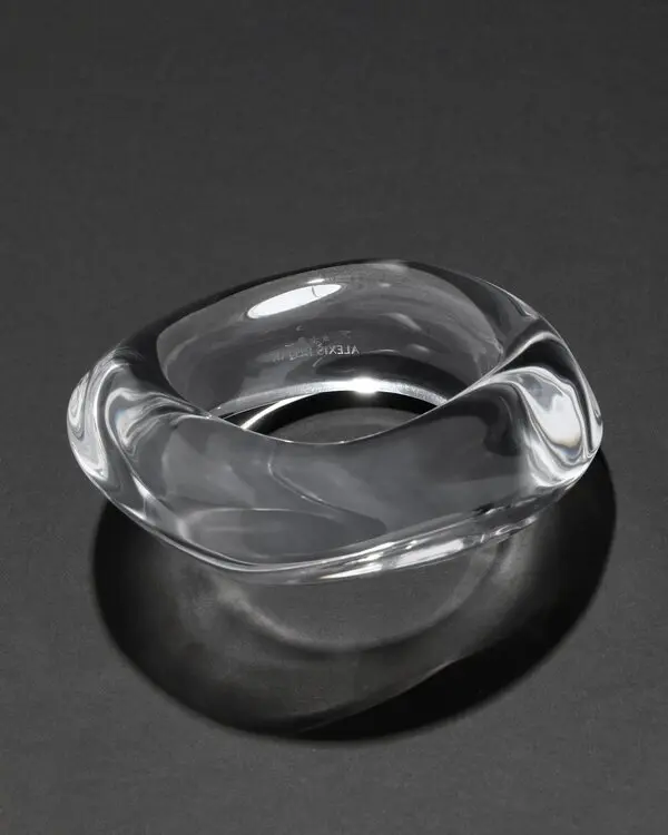 Alexis Bittar Liquid Lucite Wavy Bangle Bracelet - Clear