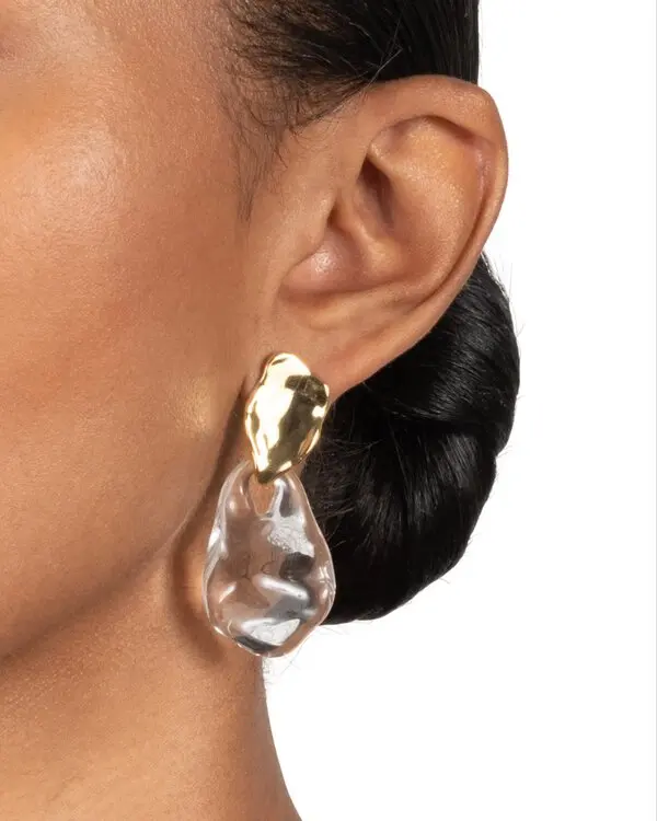 Alexis Bittar Liquid Lucite Wafer Post Earrings