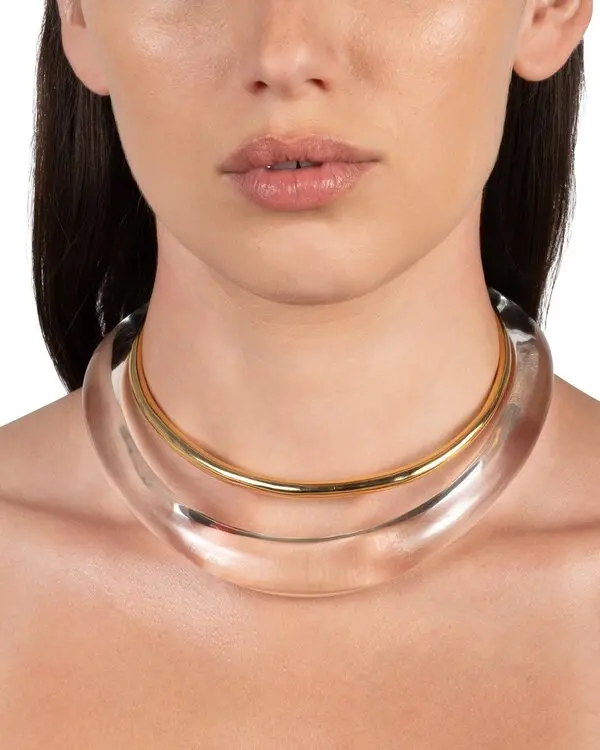 Alexis Bittar Liquid Lucite Collar Necklace - Clear