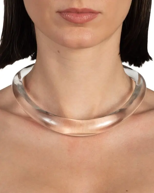 Alexis Bittar Liquid Lucite Collar Necklace - Clear