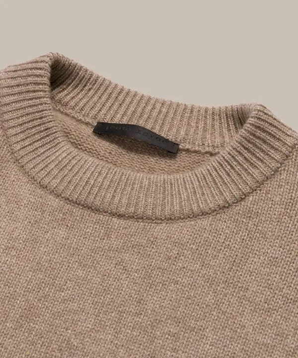 Jenni Kayne Cashmere Oversized Crewneck Top - Stone