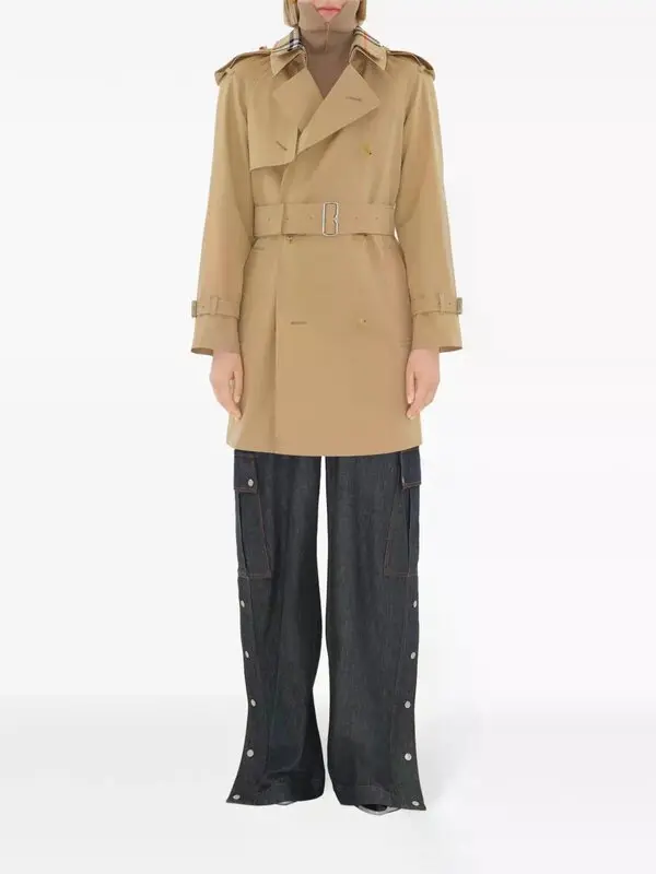 Burberry Vintage Check Cotton Trench Coat