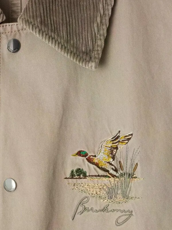 Burberry Motif-embroidered Shirt Jacket