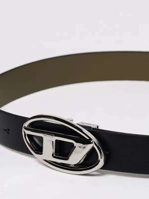 DIESEL® Belt With Logo Detail - Black