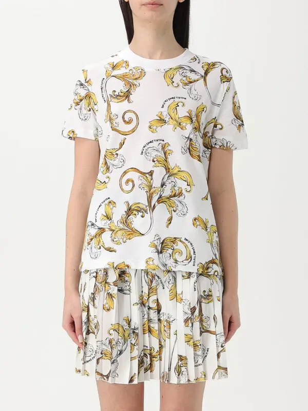 Versace Short Sleeve Printed T-shirt - White