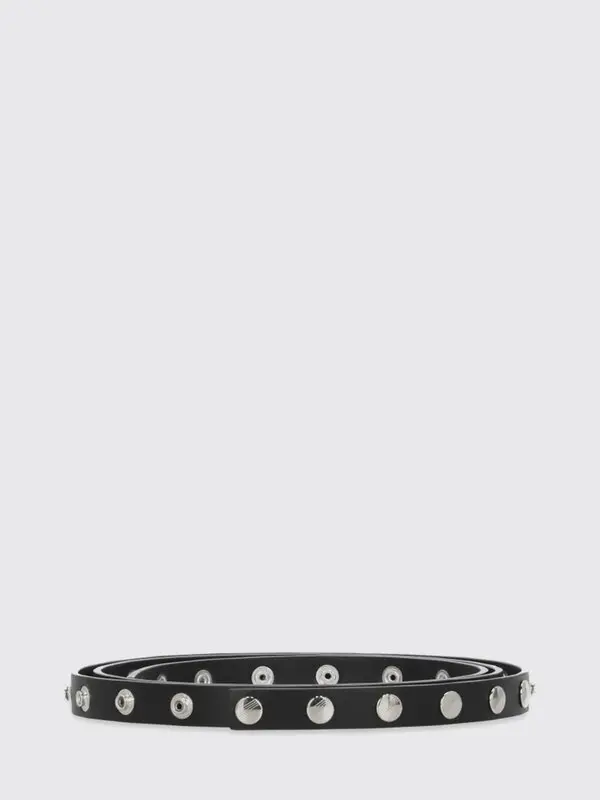 Attico Studded Leather Belt - Black